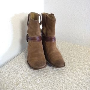 Frye | Shoes | Frye Shirley Brown Suede Leather Boots | Poshmark